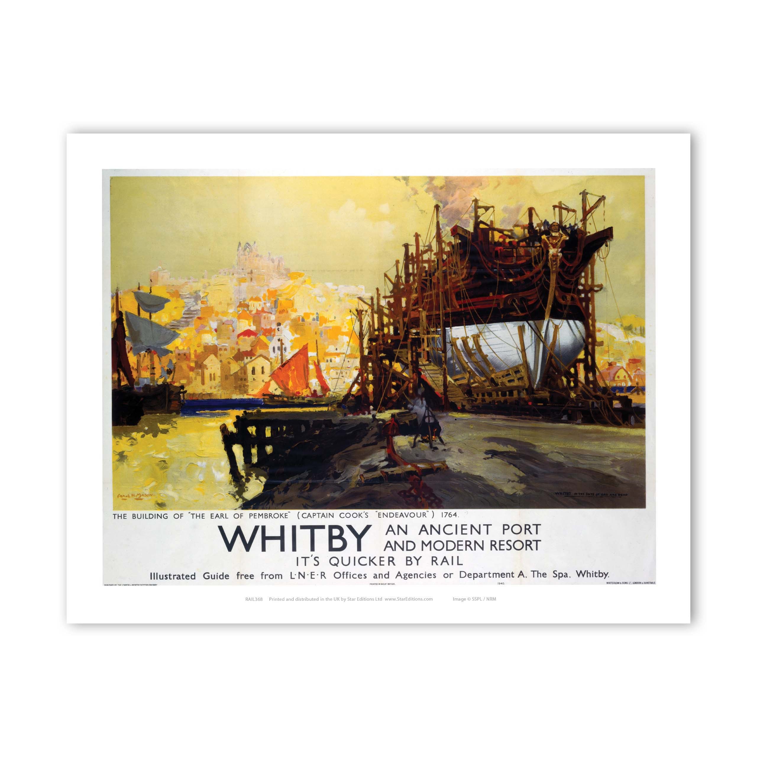 Whitby, Ancient Port and Modern Resort Art Print – Railway Posters
