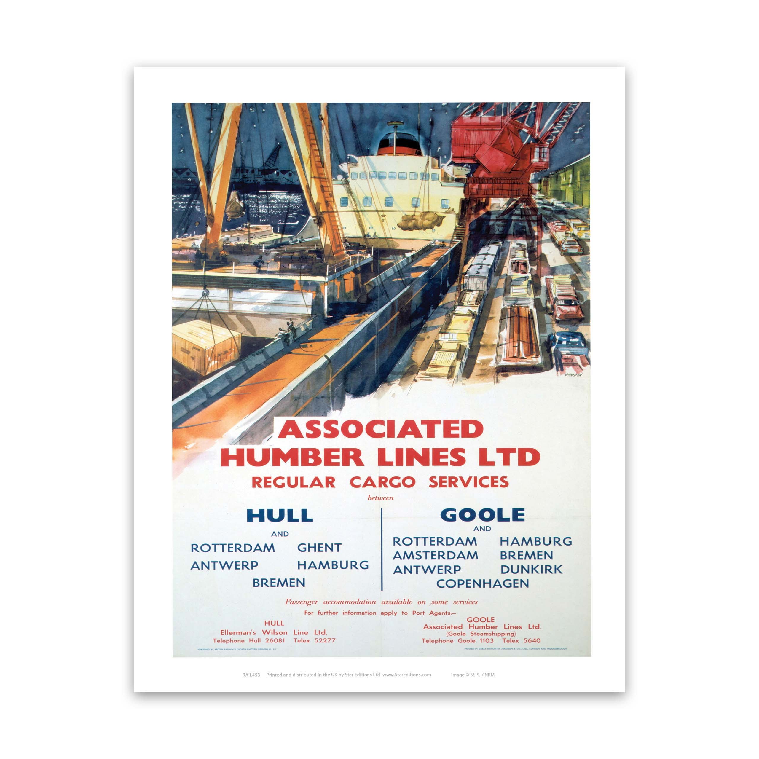 Associated Humber lines LTD Hull and Goole Art Print – Railway Posters