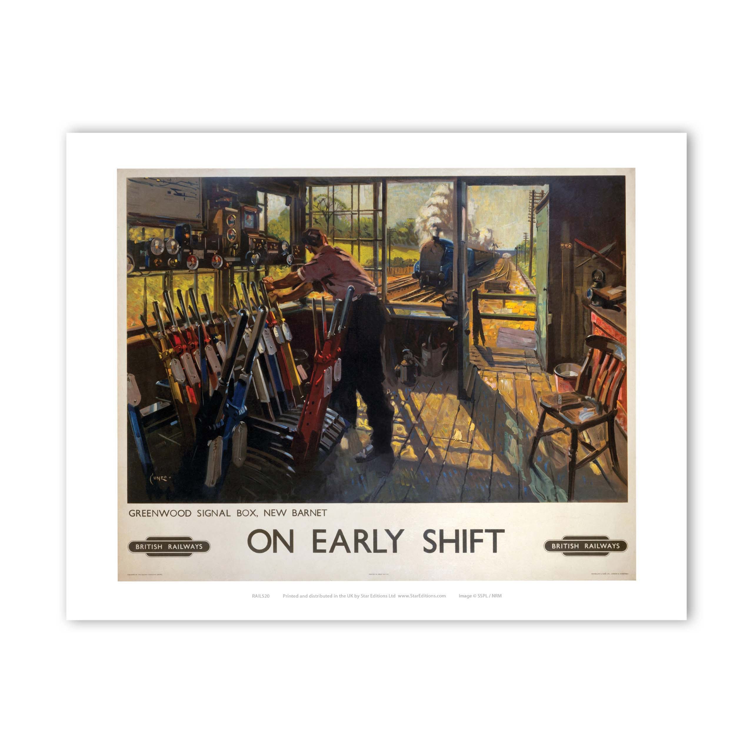 On Early Shift - Greenwood Signal Box, New Barnet Art Print – Railway ...