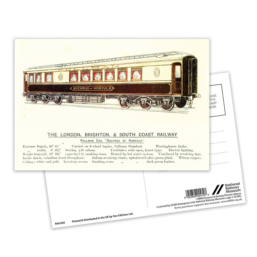Pullman Car, Duchess of Norfolk Postcard Pack of 8 – Railway Posters