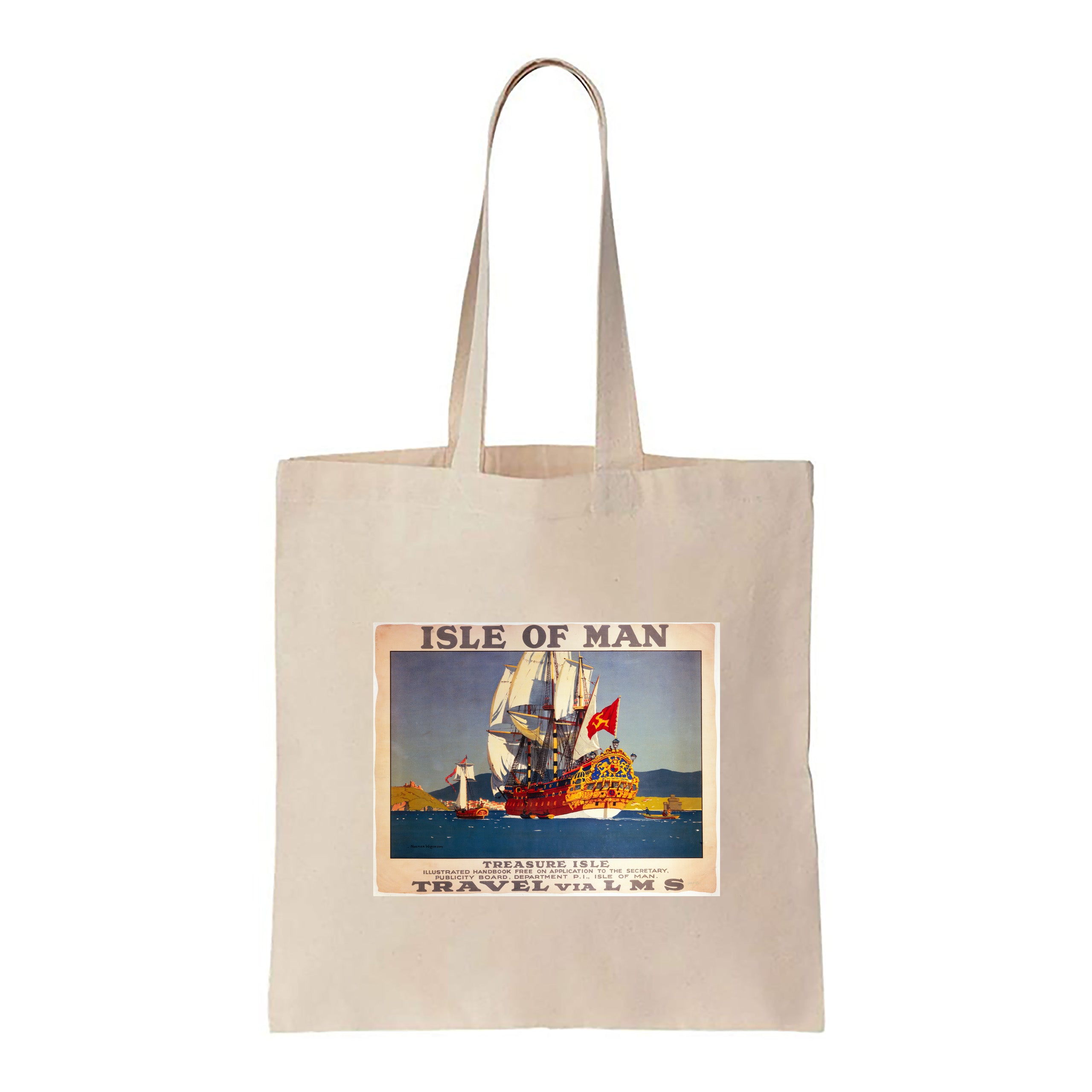isle Of Man, Treasure Isle - Canvas Tote Bag – Railway Posters