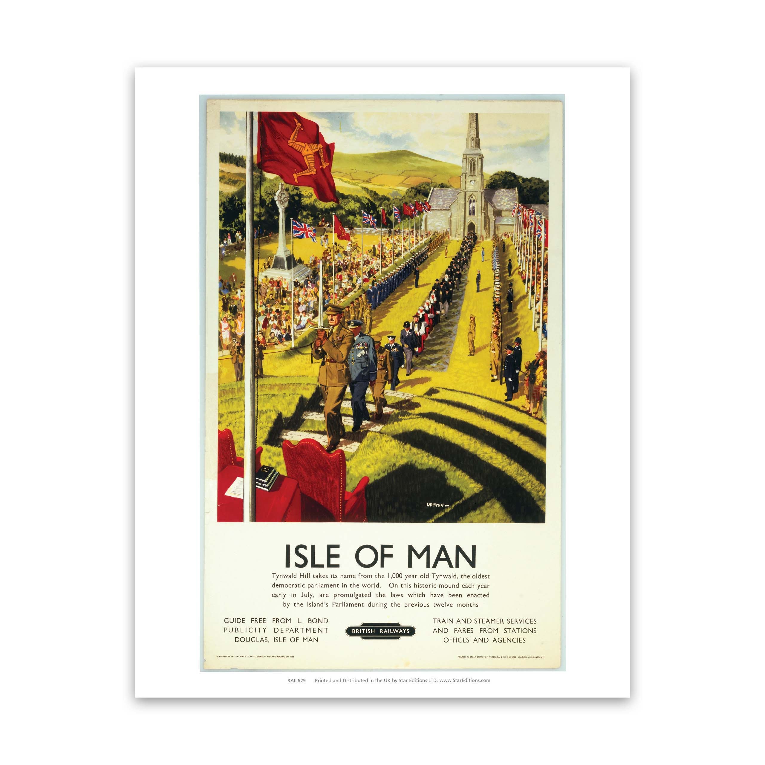 Isle Of Mans Tynwald Hill Art Print – Railway Posters