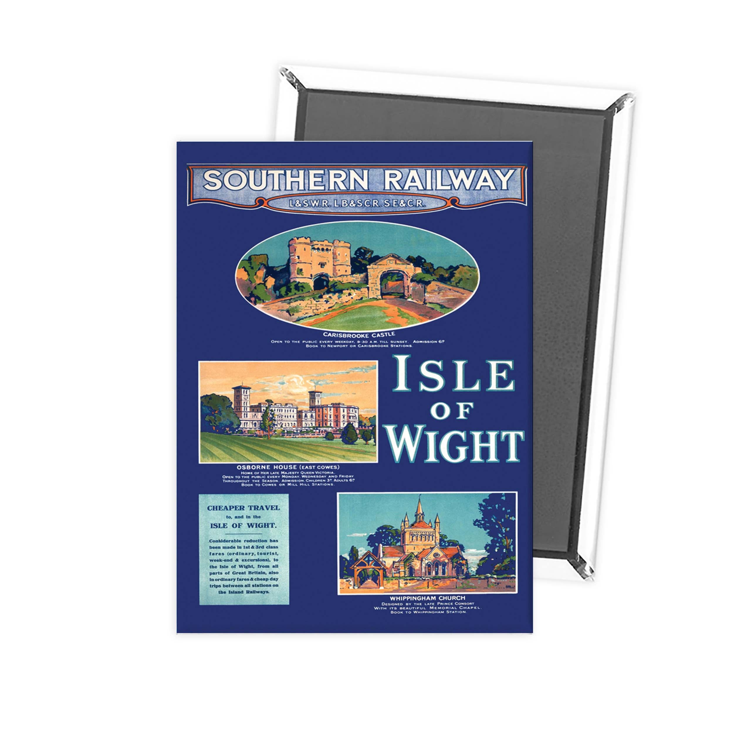 Sights of Isle Of Wight Magnet – Railway Posters