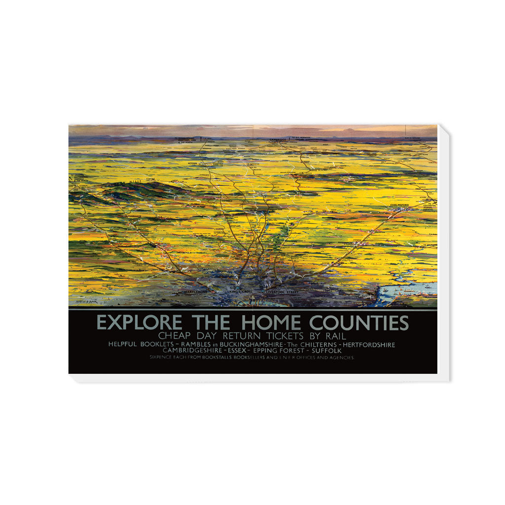 Explore the Home Counties - Canvas – Railway Posters
