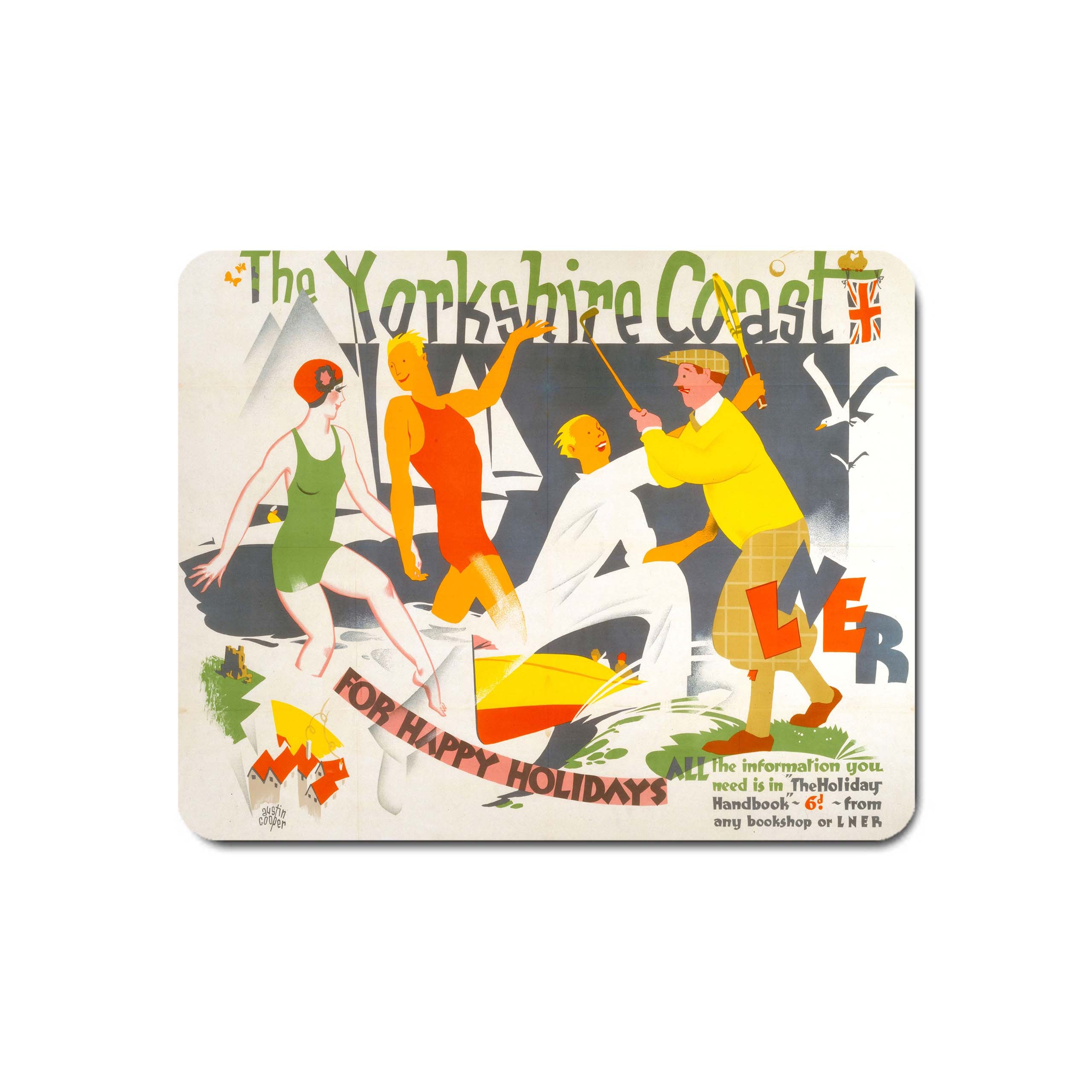 Yorkshire Coast for happy holidays -LNER - Mouse Mat – Railway Posters