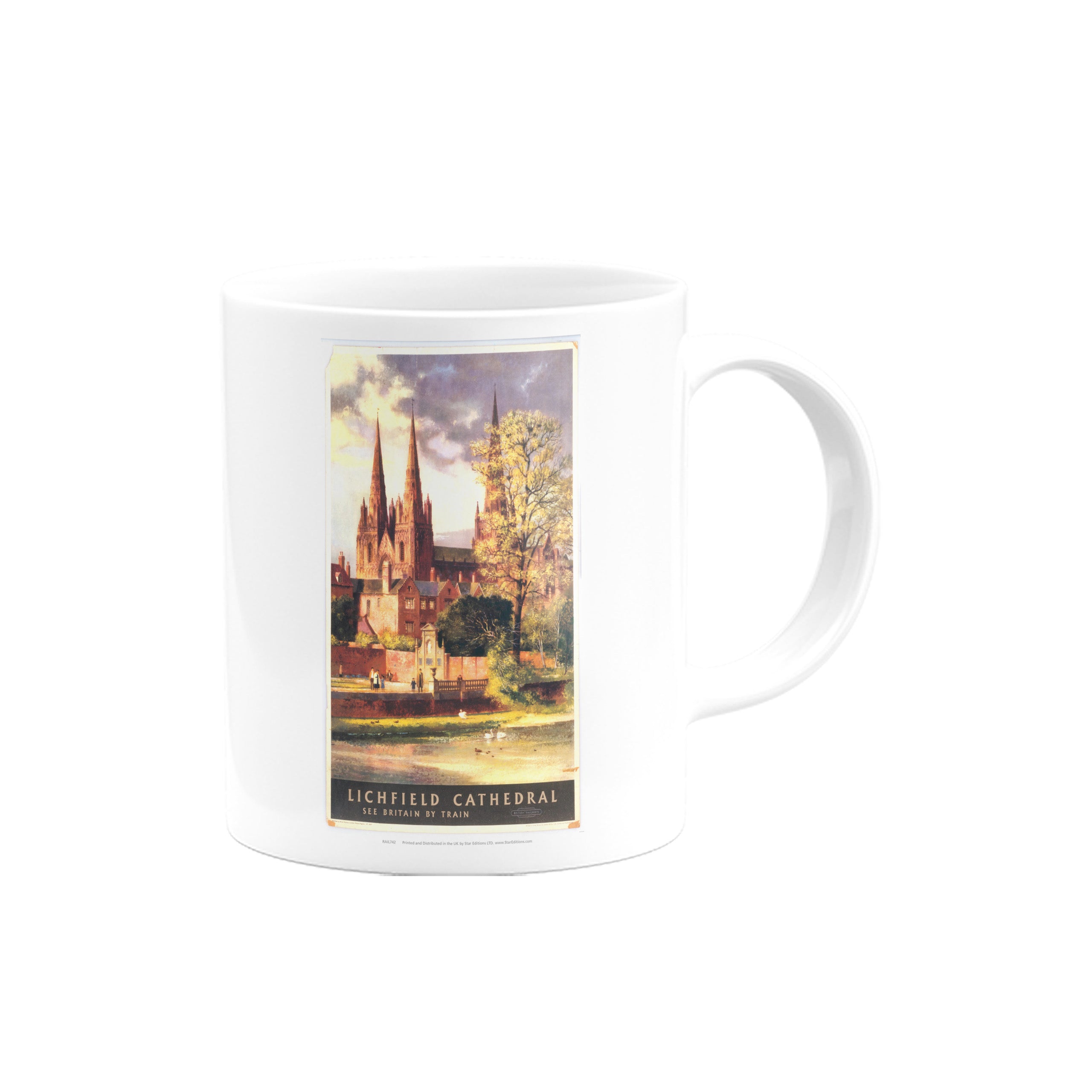 Lichfield Cathedral - See Britain by Train Mug – Railway Posters