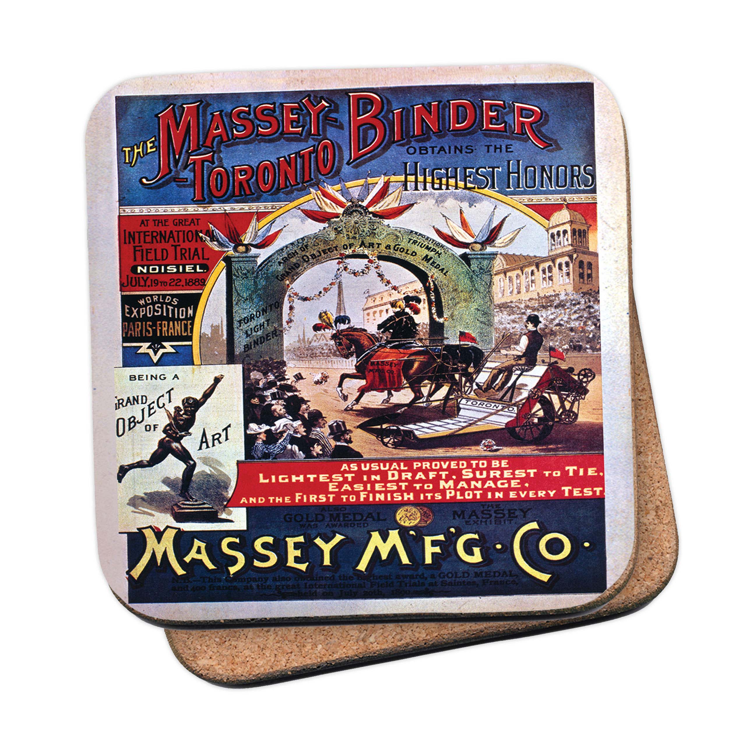 Massey-Toronto Binder - MFG Co Coaster – Railway Posters