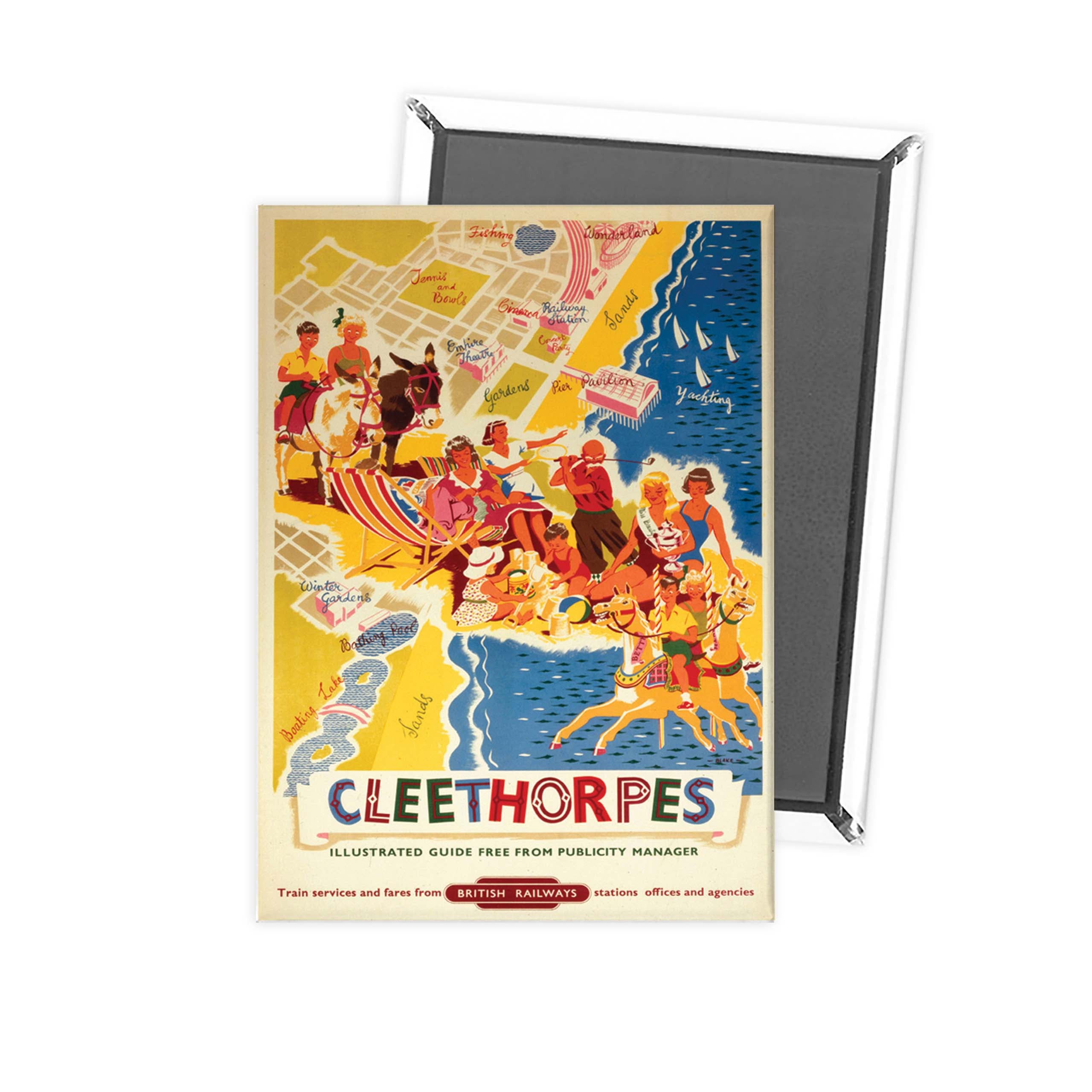 Cleethorpes - Beach map British Railway Magnet – Railway Posters