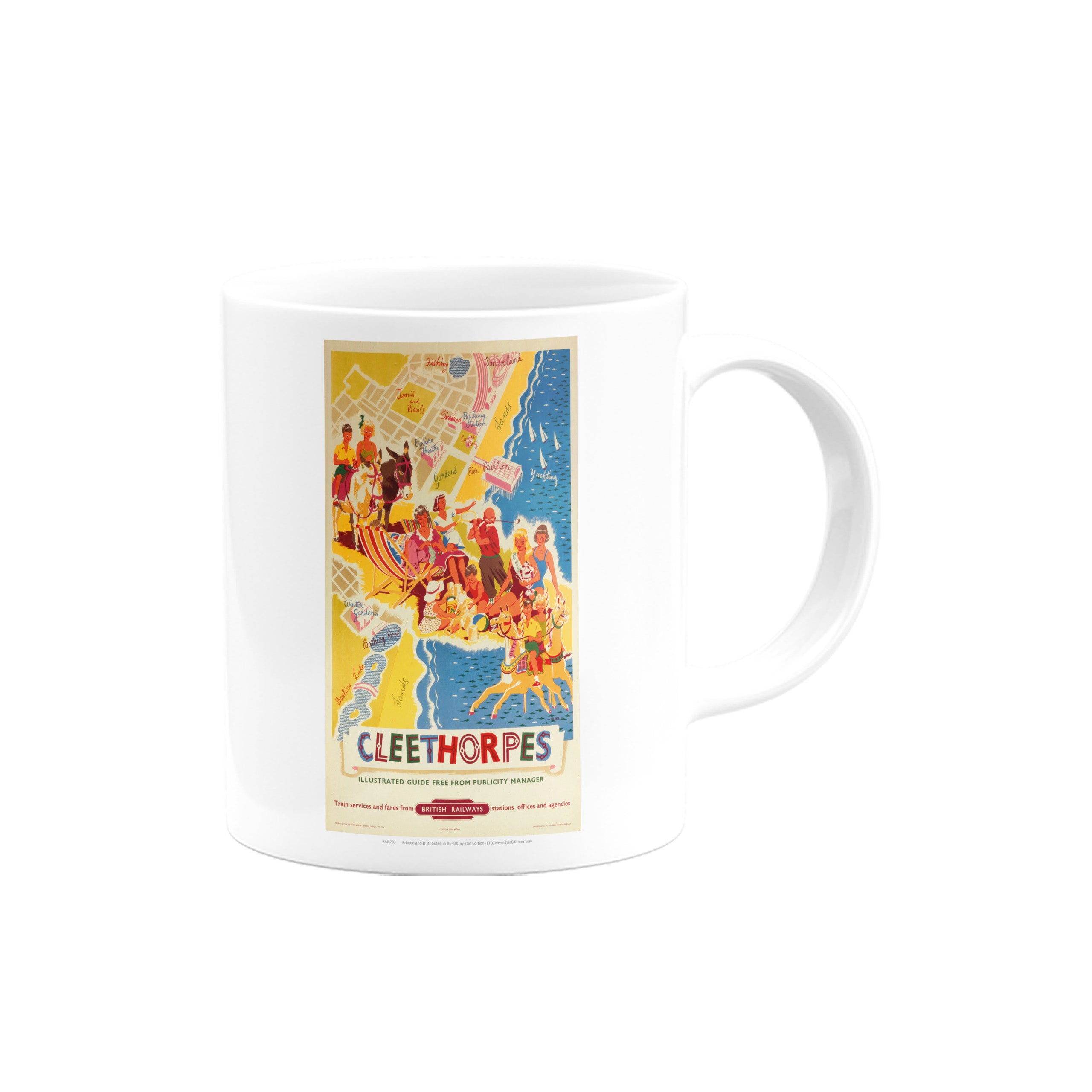Cleethorpes - Beach map British Railway Mug – Railway Posters
