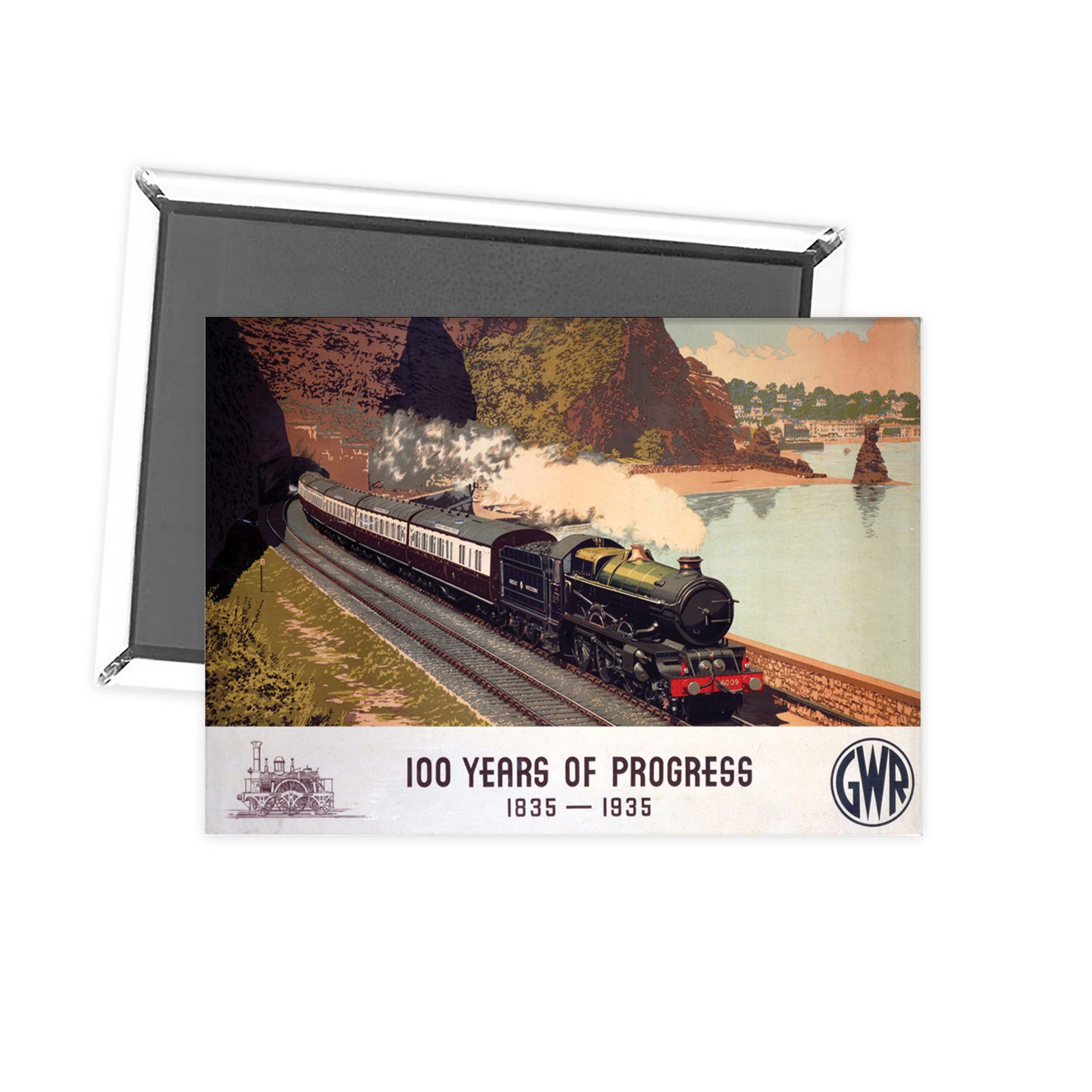100 Years of Progress - 1835 1935 GWR Magnet – Railway Posters