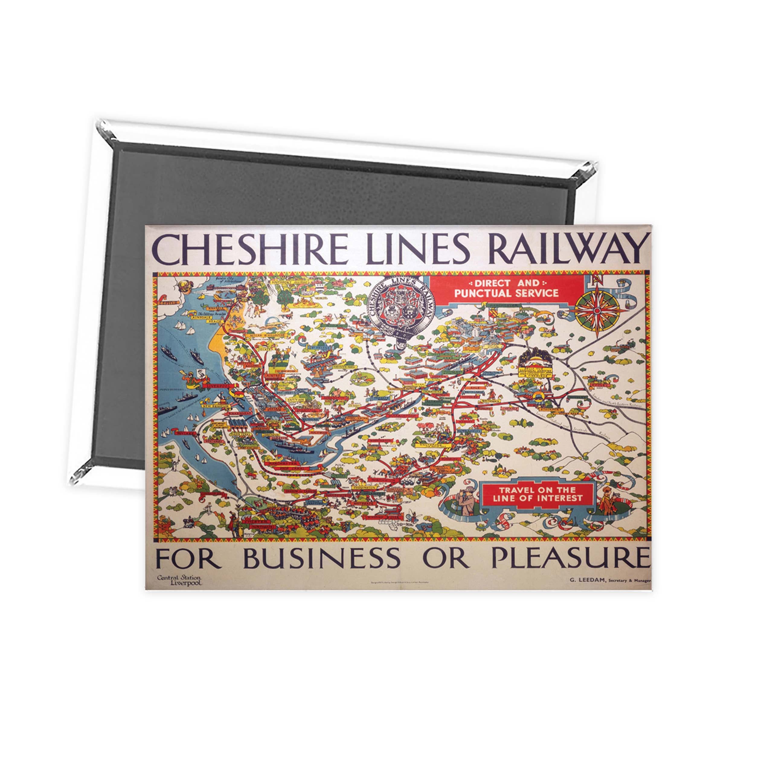 Cheshire Lines Railway map - the Line of Interest Magnet – Railway Posters
