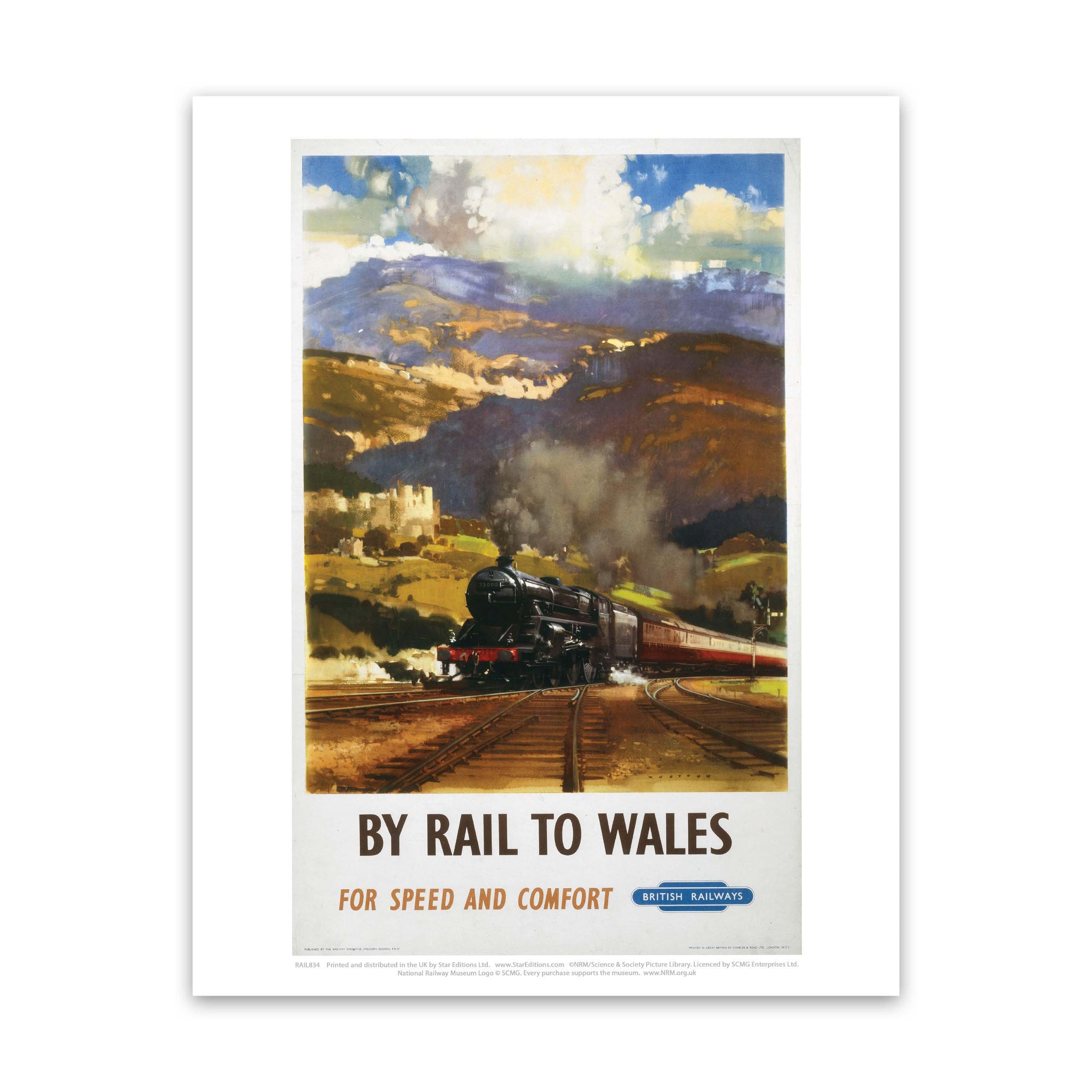 By Rail to Wales for speed and comfort - British Railways Art Print ...