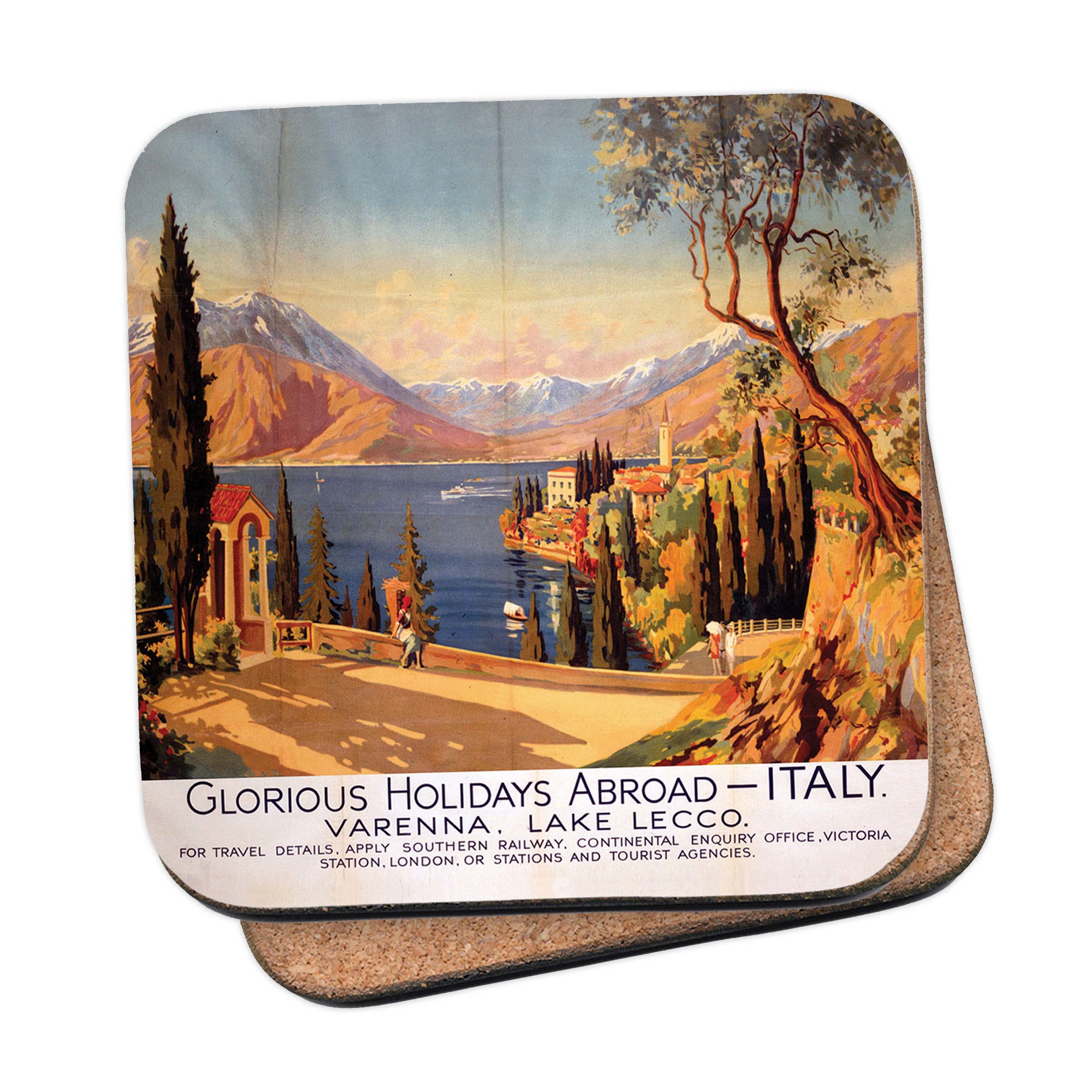 Italy Varenna Lake Lecco - Glorious Holidays Abroad Coaster – Railway ...