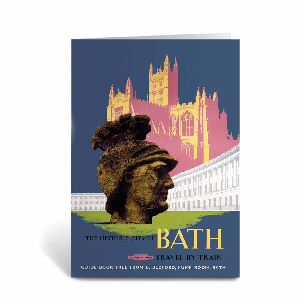 Historic City of Bath - Travel by train Greeting Card – Railway Posters