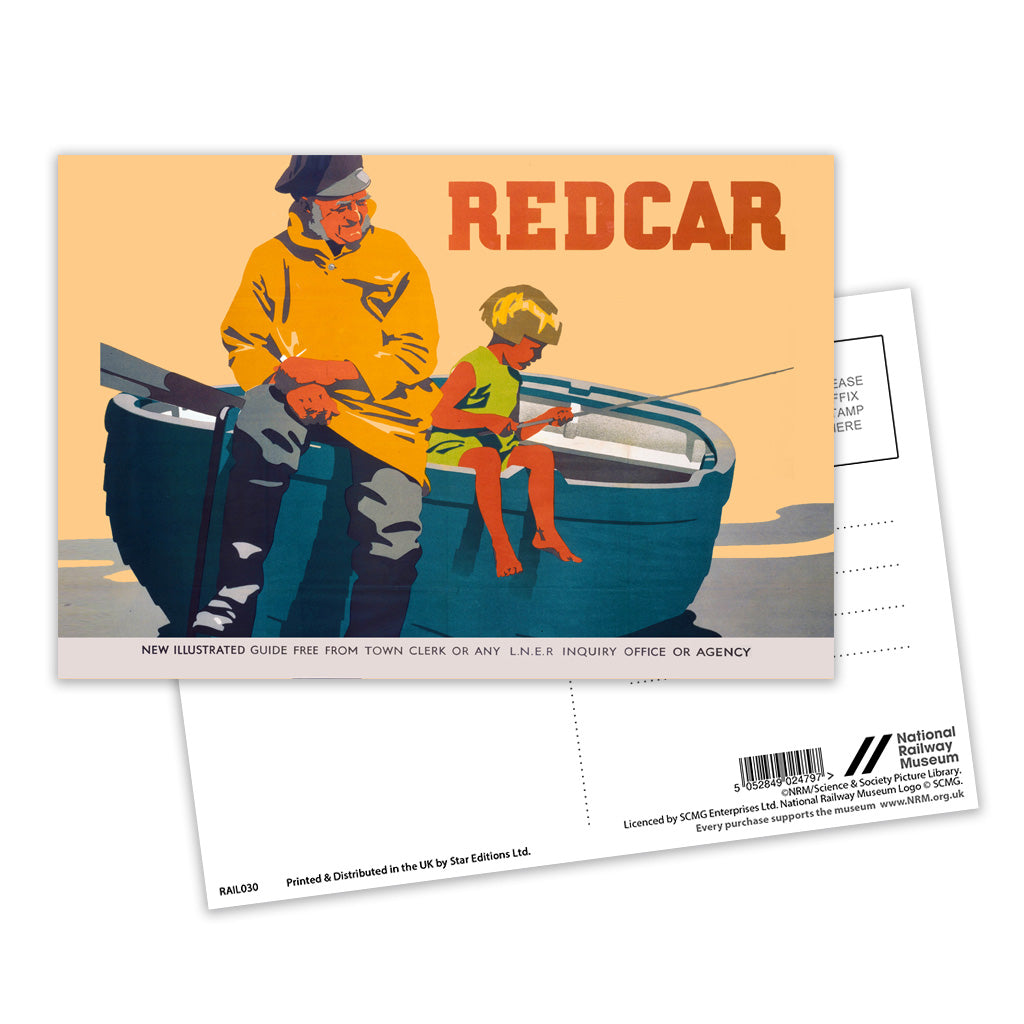 Redcar Postcard Pack of 8 – Railway Posters