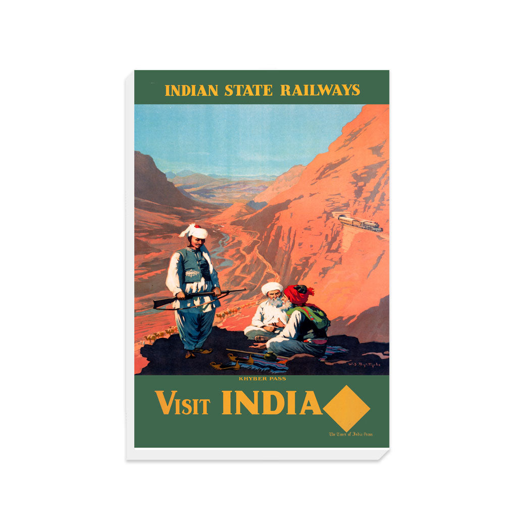 Khyber Pass - Visit India Indian State Railways - Canvas – Railway Posters