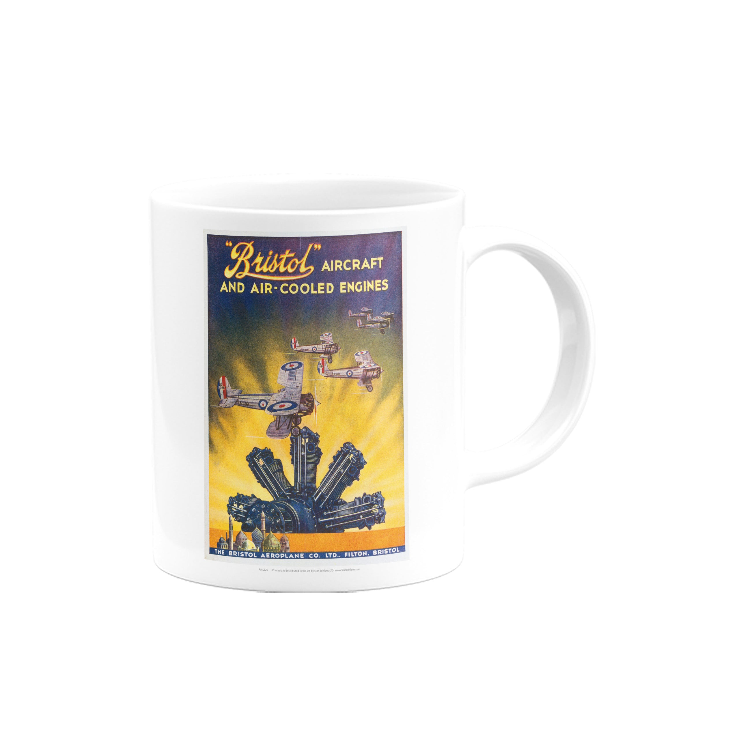 Bristol aircraft and air cooled engines Mug – Railway Posters