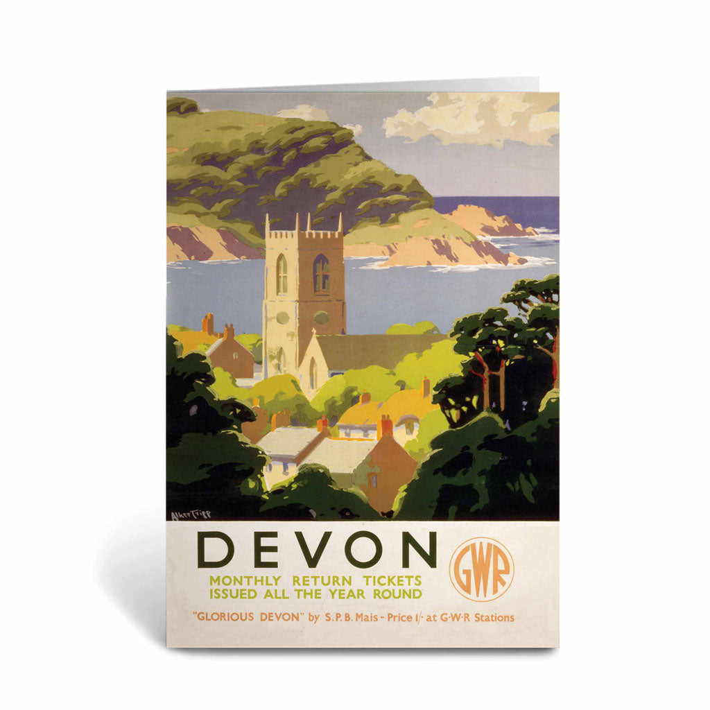 Devon - Glorious Devon GWR Greeting Card – Railway Posters