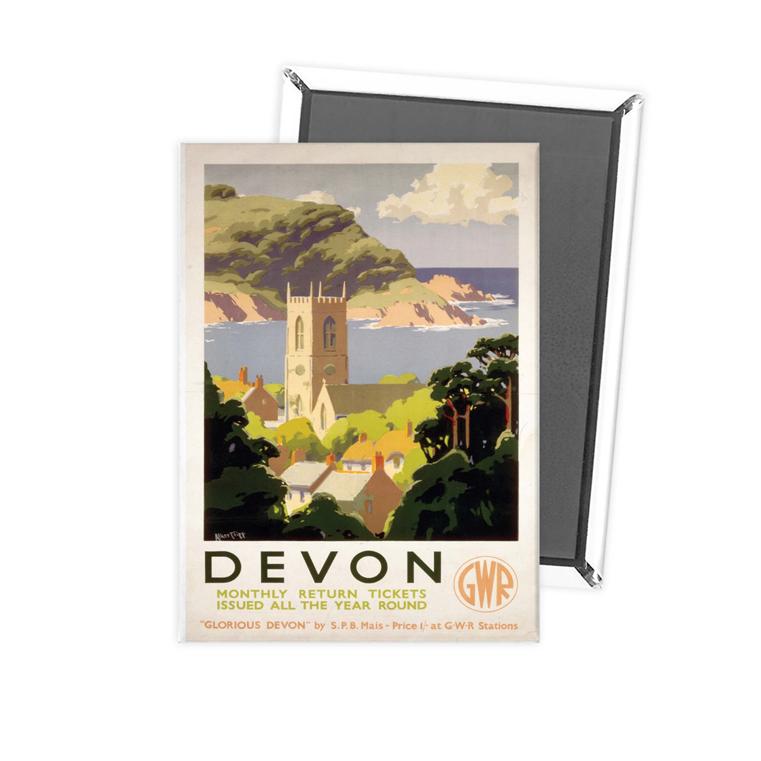 Devon - Glorious Devon GWR Magnet – Railway Posters