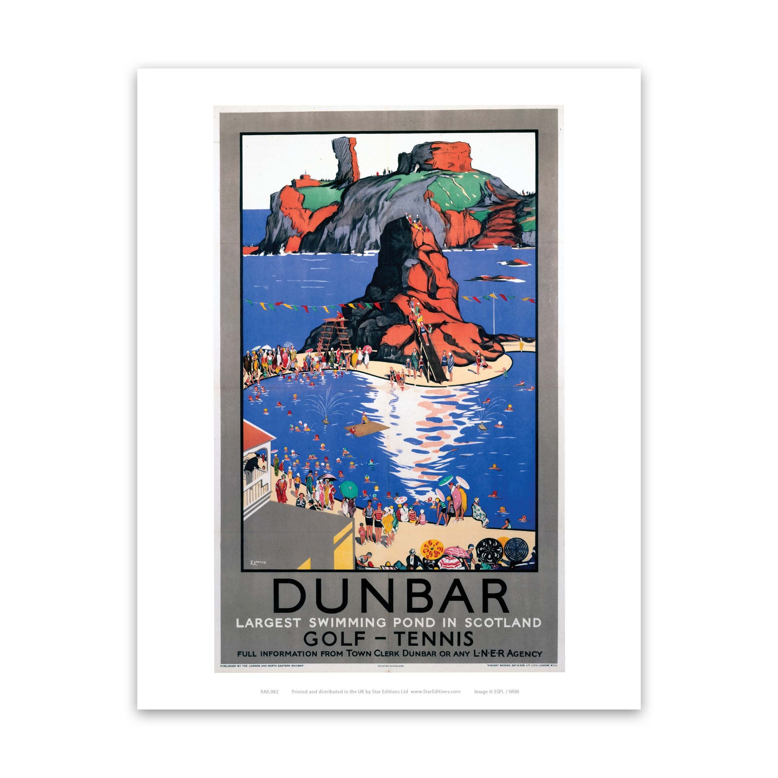 Dunbar, LNER poster, 1923-1947 Art Print – Railway Posters