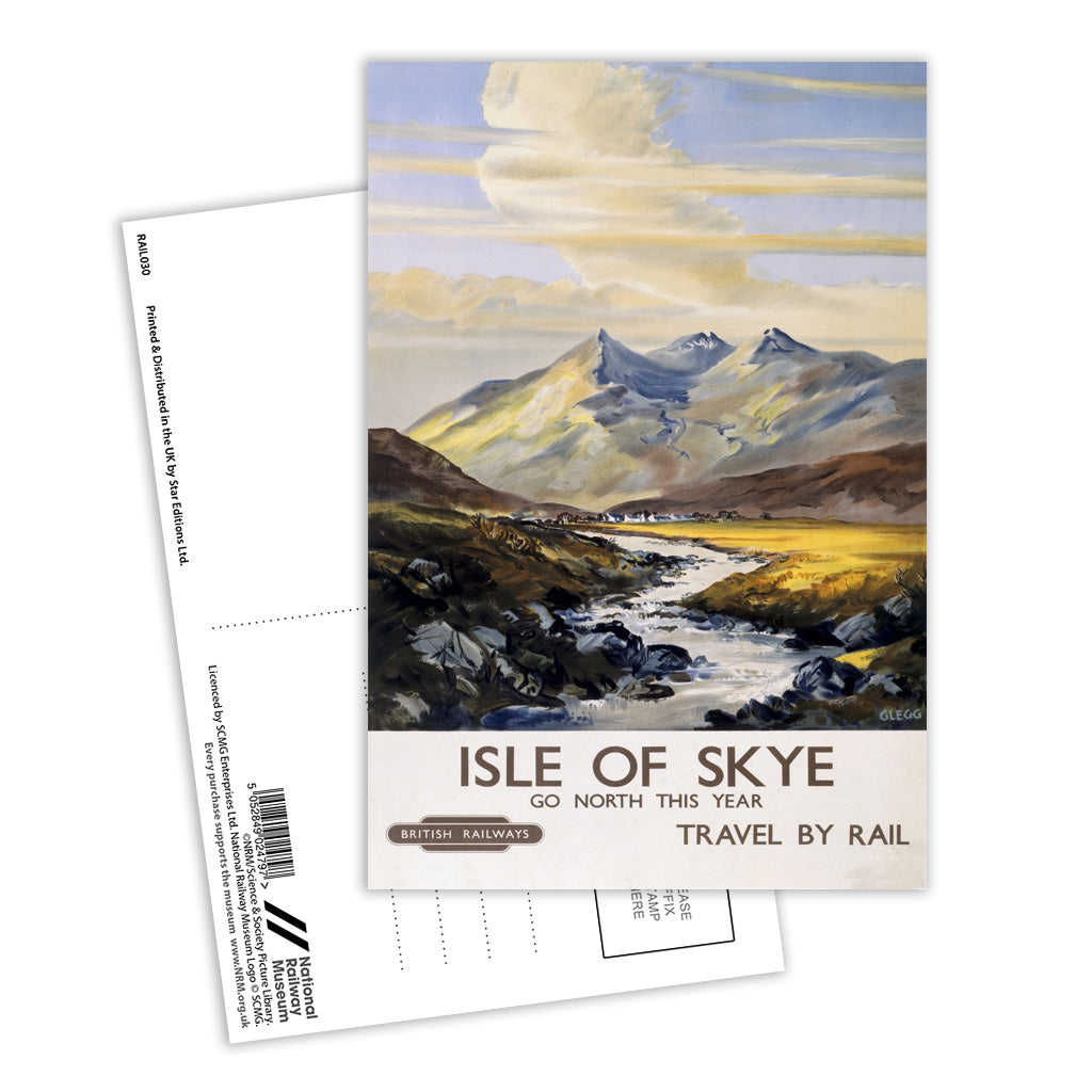 The Isle of Skye, Scotland Postcard Pack of 8 – Railway Posters