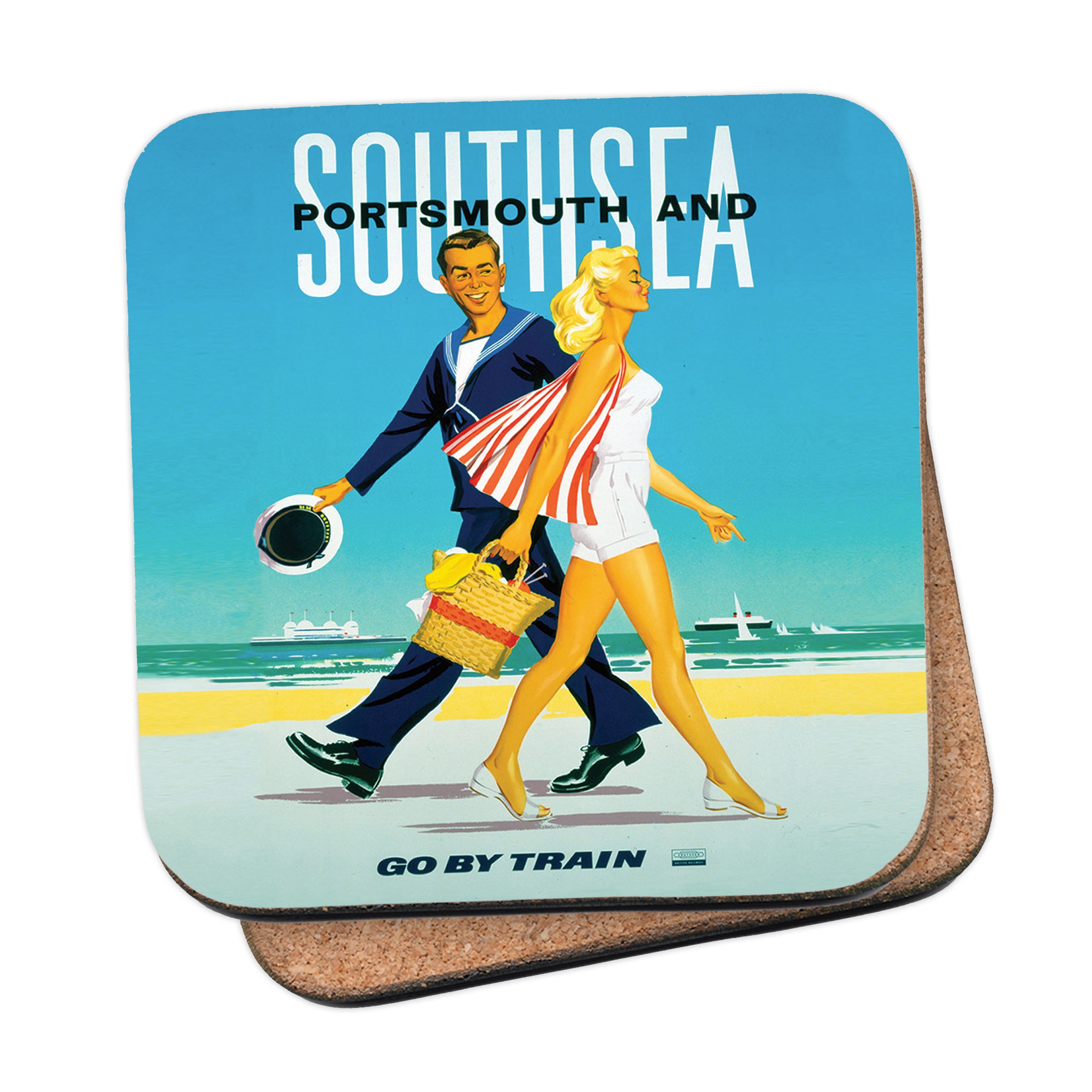 Portsmouth and Southsea - Go By Train Coaster – Railway Posters